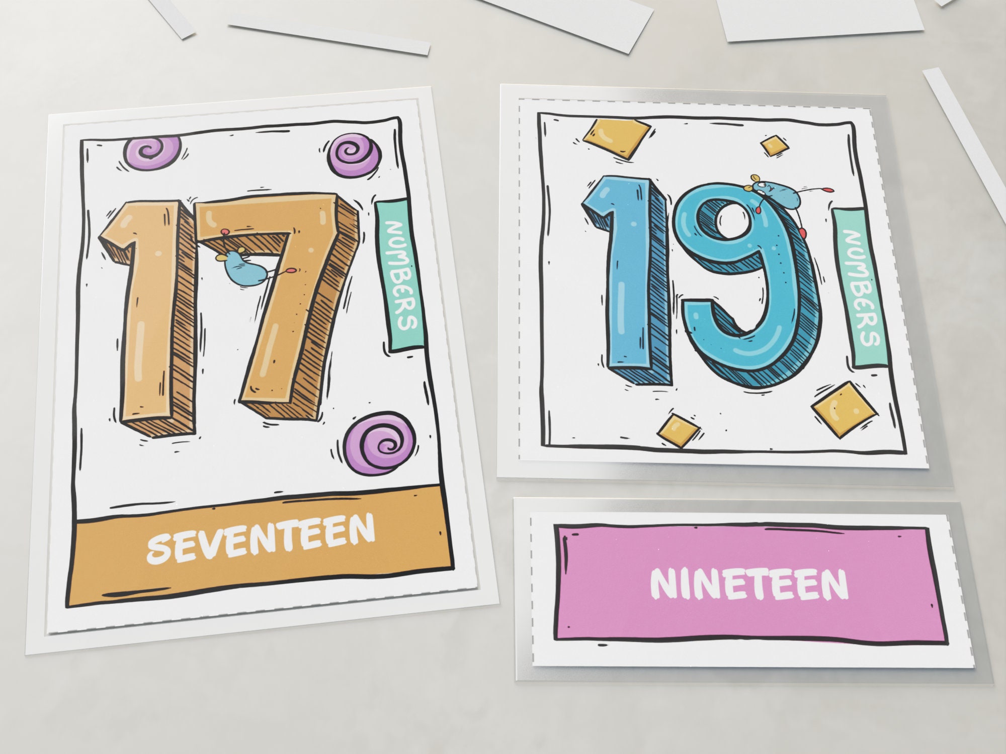 Printable Preschool Flashcards Numbers 1-30 Vibrant Colors Two Sets ...