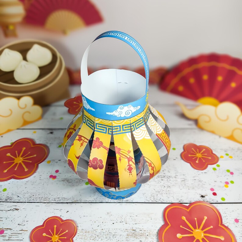 Printable Chinese New Year Paper Lantern Craft Kit, DIY Lantern for ...