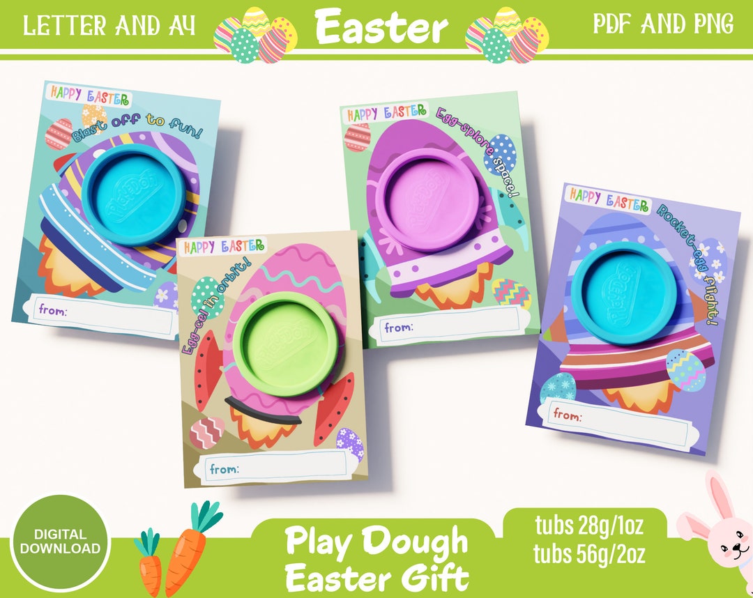 Play-doh and Cute Easter Themed Cards - Unique Easter Fun for Creative ...