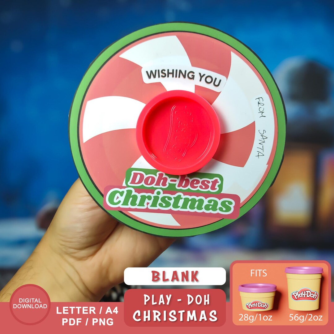 Blank Christmas Play-doh Holder, Christmas Peppermints, Mints ...