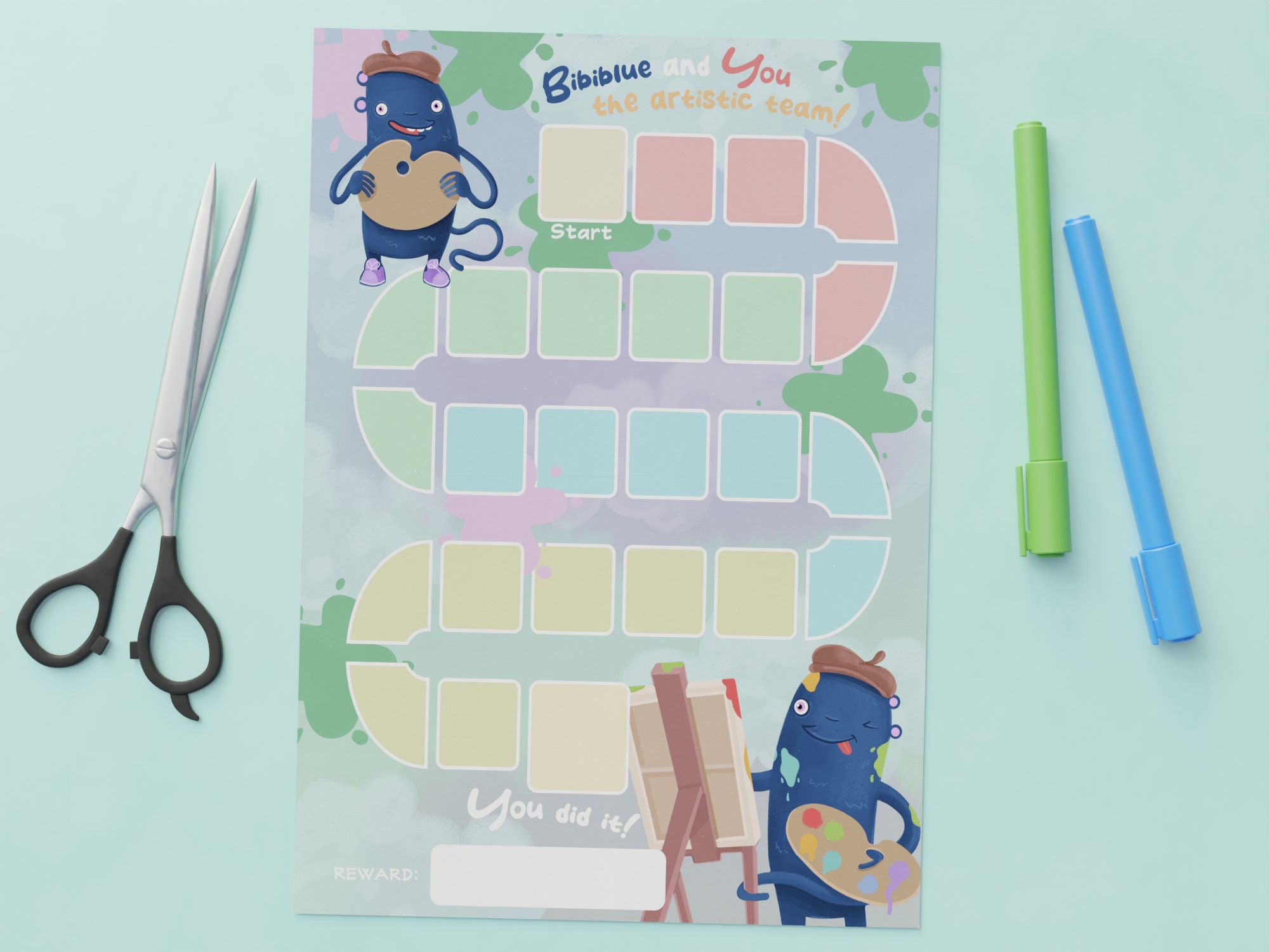 Colors Reward Chart for Kids Track Progress and Celebrate - Etsy