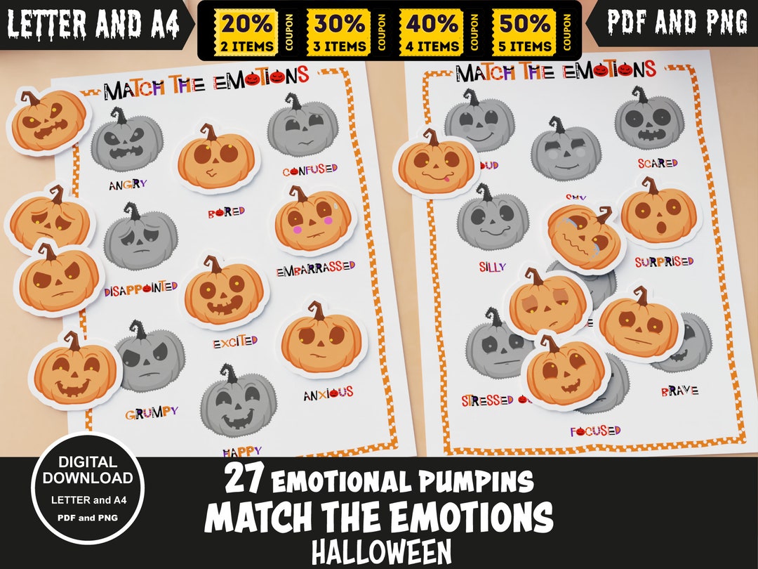 Halloween Emotions Activity for Kids, Preschool Printable Activity ...