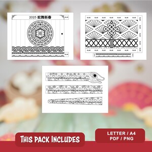 Coloring Chinese New Year Paper Lantern Craft Kit, Printable DIY ...
