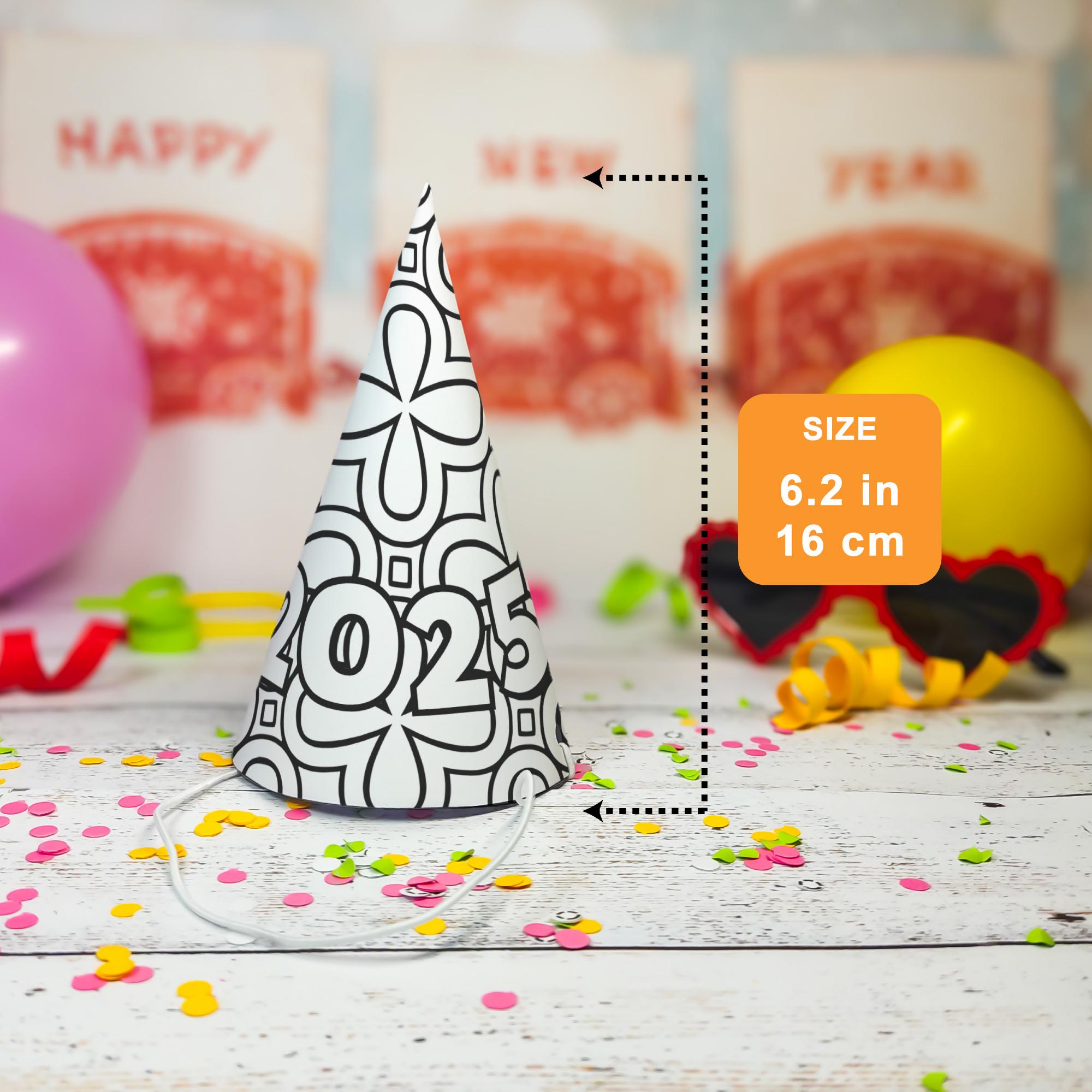 Coloring DIY Kids New Year's Eve Party Hat Printable Craft for ...