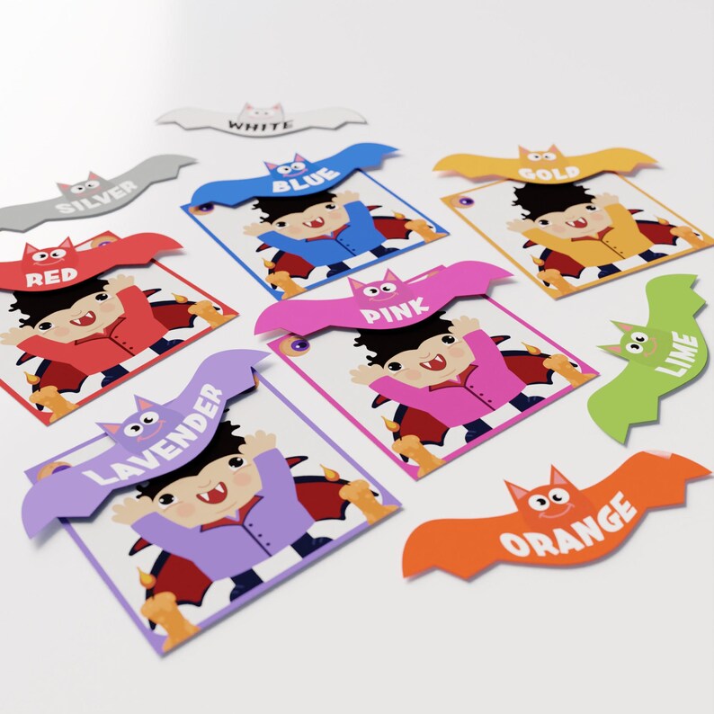 Halloween Color Matching Worksheet Learning Colors With Dracula ...