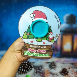 Christmas Play-doh Holder, Crystal Ball, Snow Globe, Printable Non ...