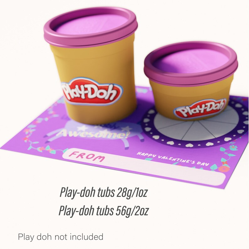 Fun Dough Valentines: Play-doh Gift Cards for Girls, Exciting Play-doh ...