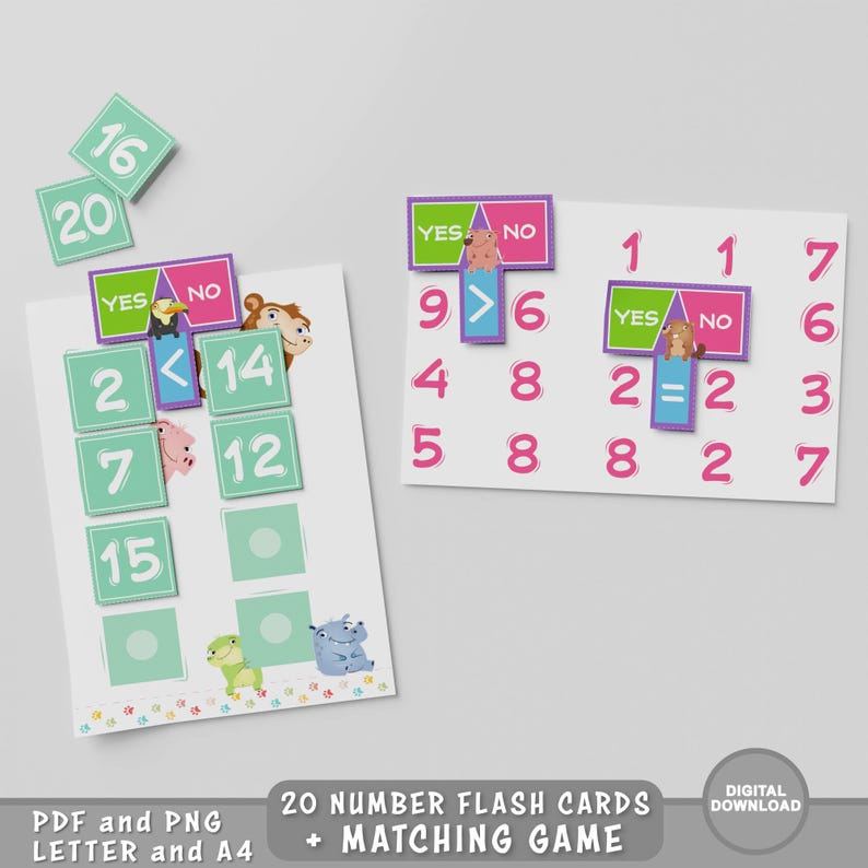 Tarjetas didácticas de números del 1 al 20 para imprimir, tarjetas para ...