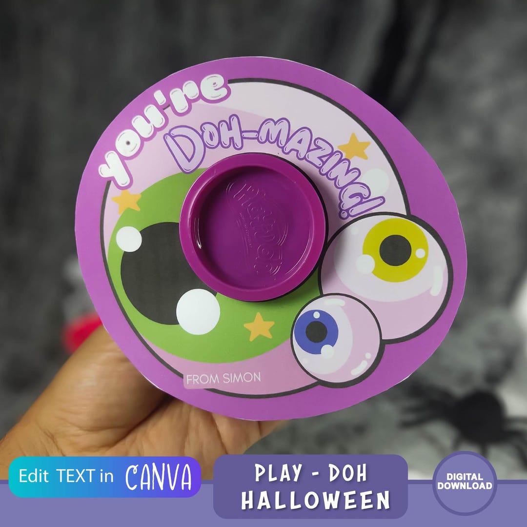 Halloween Play-doh Holder, Halloween Party Gift, Halloween Eyes, Non ...