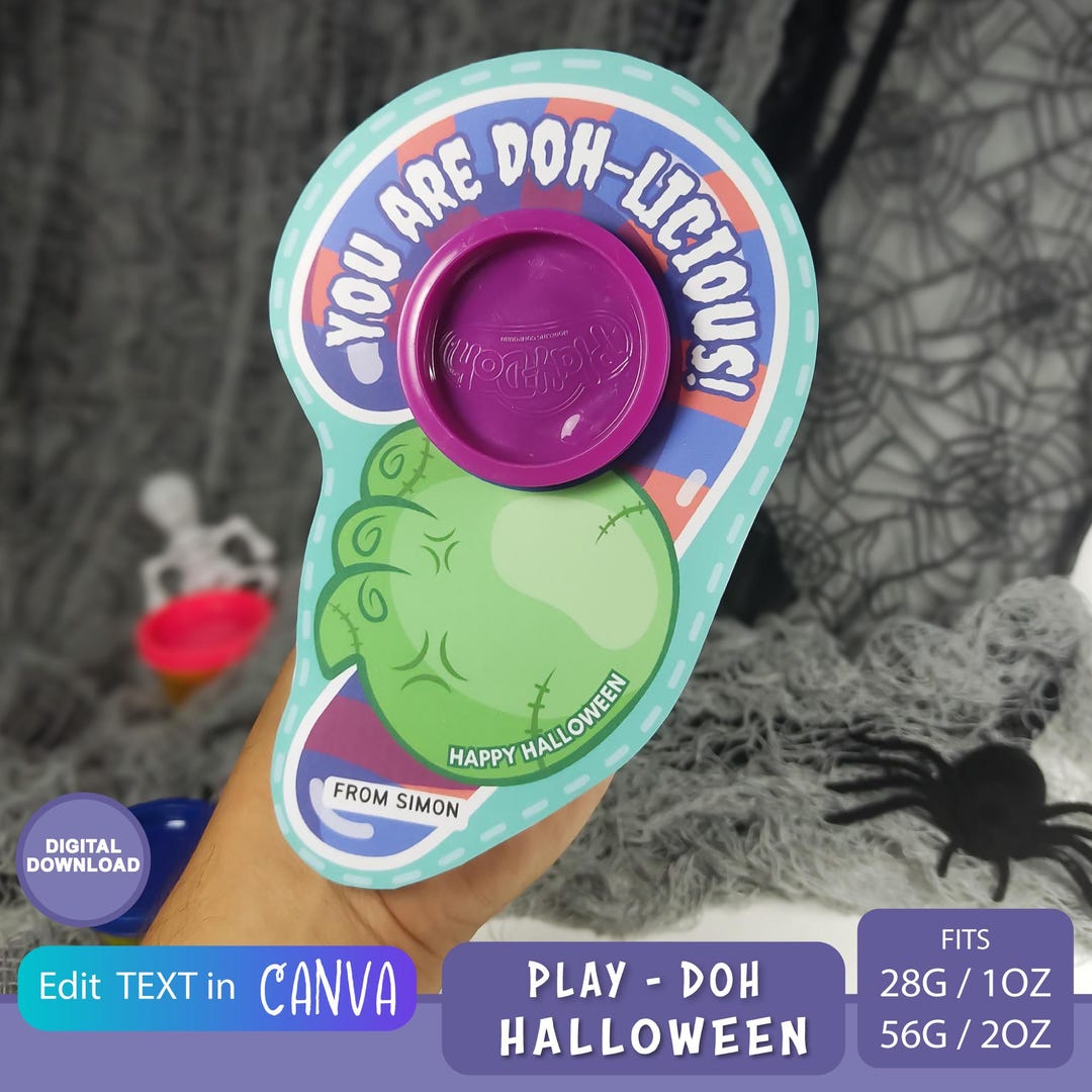 Halloween Play-doh Holder, Halloween Party Gift, Halloween Frankie, Non ...