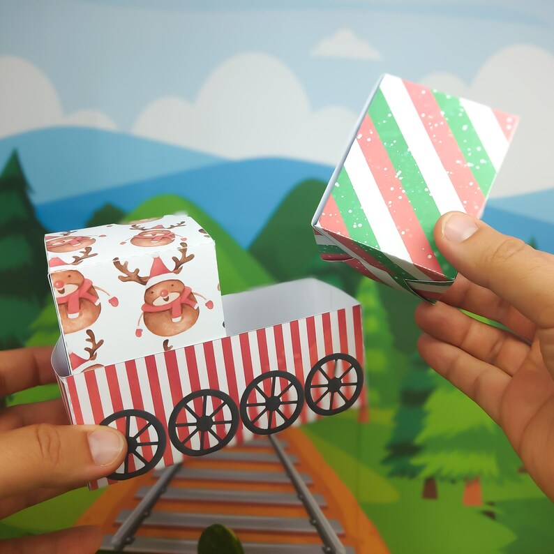 Printable Set Train DIY Locomotive and Wagons Train Printable ...