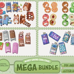 Bundle Kids' Money Saving Challenge - Savings Tracker Printables, Fun ...