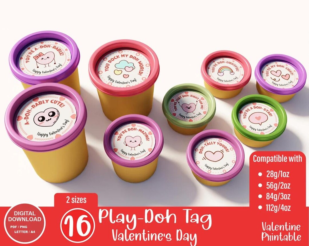 Play-doh Valentine's Day Tags, Craft Heartfelt Moments With Play-doh ...