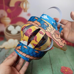 Printable Chinese New Year Paper Lantern Craft Kit, DIY Lantern for ...