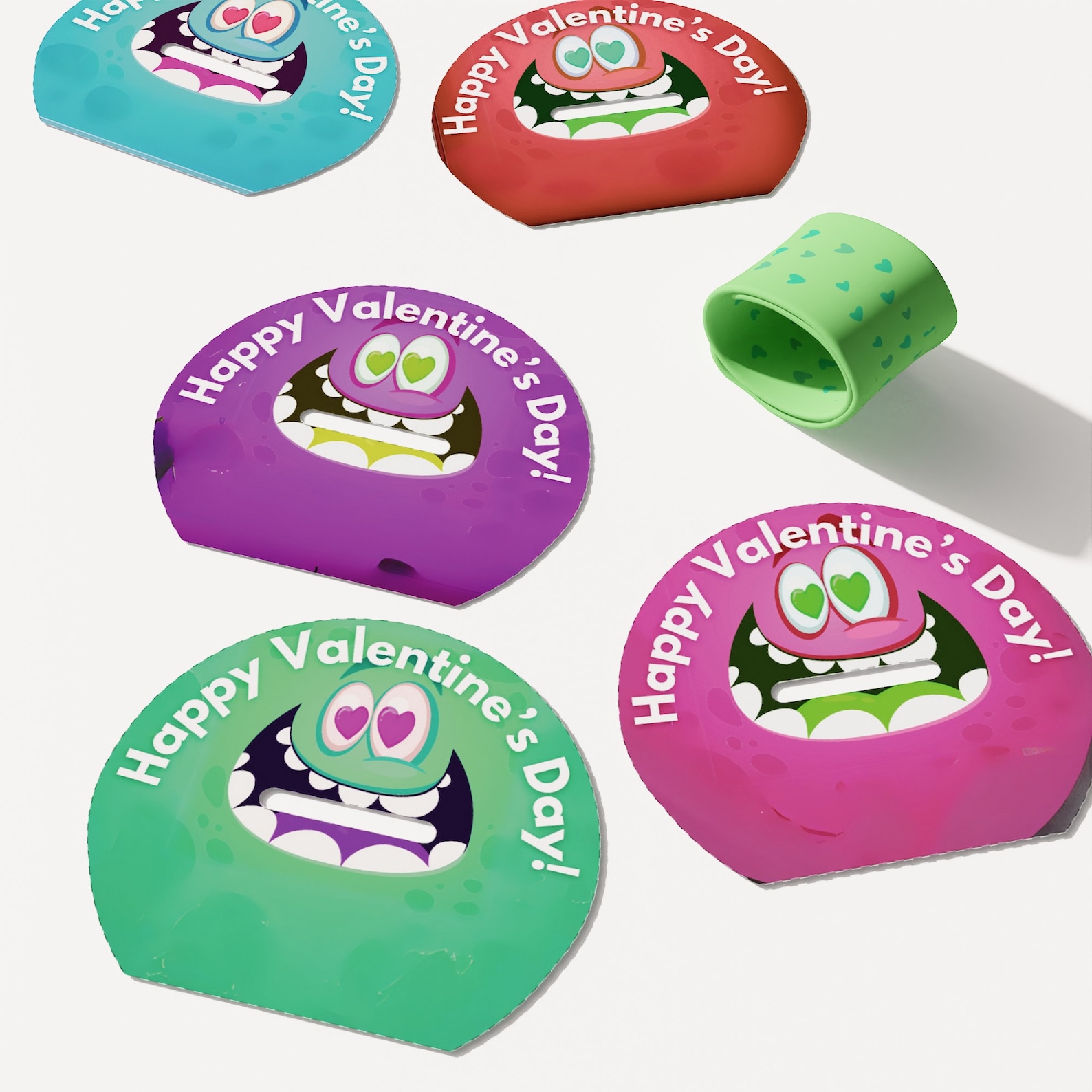 Slap Bracelet Valentine Card, Fun Kids Cards for Classroom Exchange ...