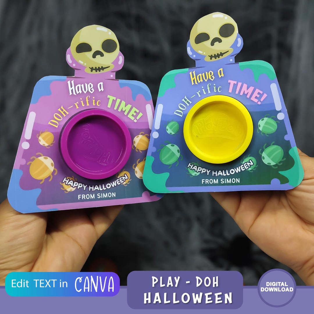 Halloween Play-doh Holder, Halloween Party Gift, Halloween Bottles, Non ...