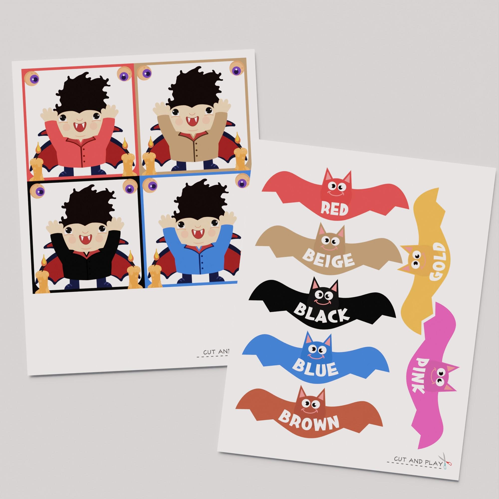 Halloween Color Matching Worksheet Learning Colors With Dracula ...
