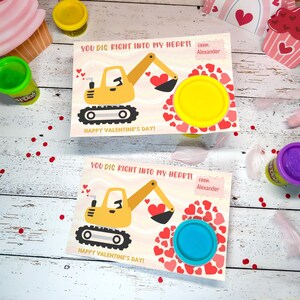 Editable Play-doh Truck Valentine's Holder, Non-candy Classroom Gift ...
