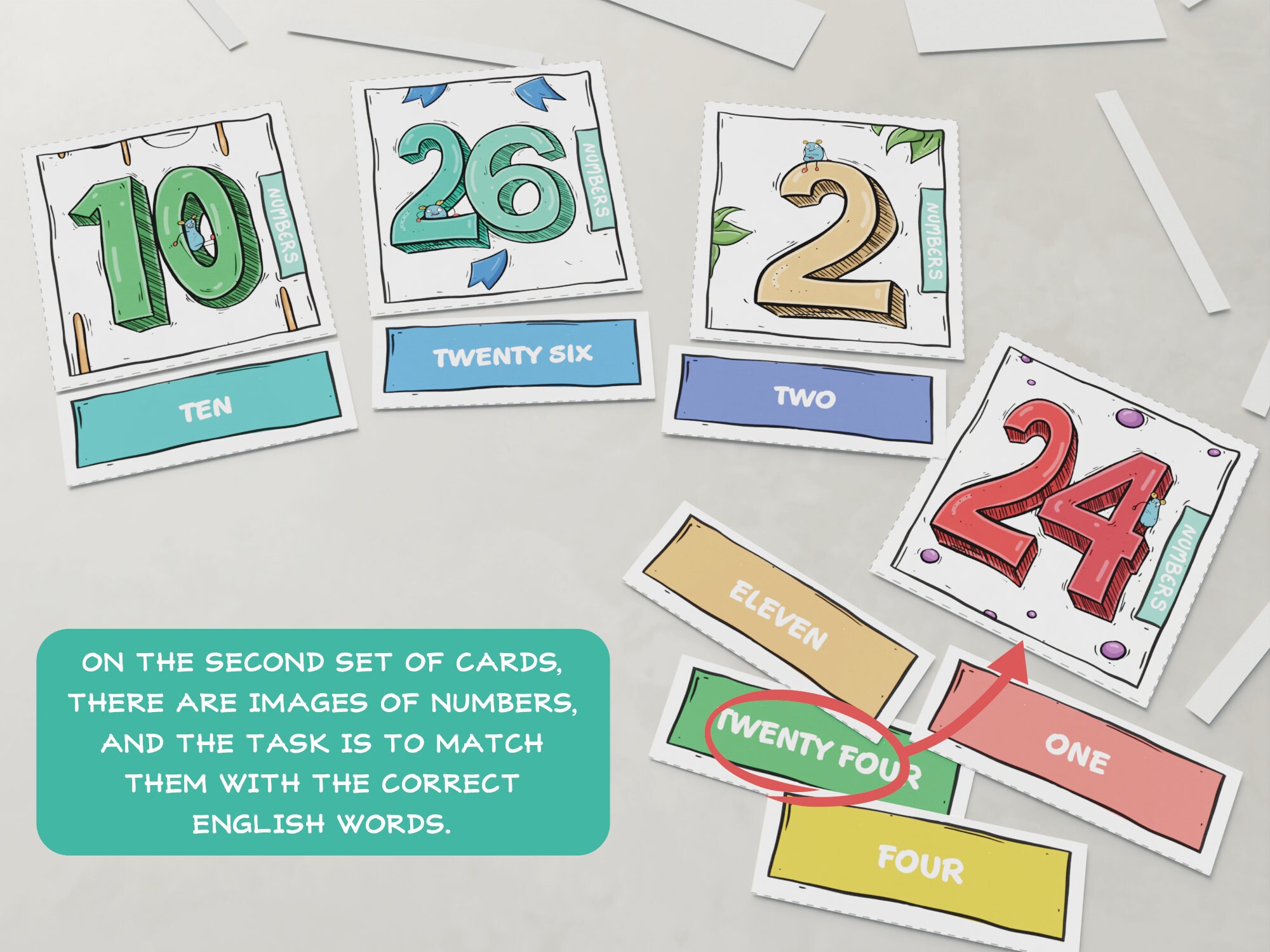 Printable Preschool Flashcards Numbers 1-30 Vibrant Colors - Etsy