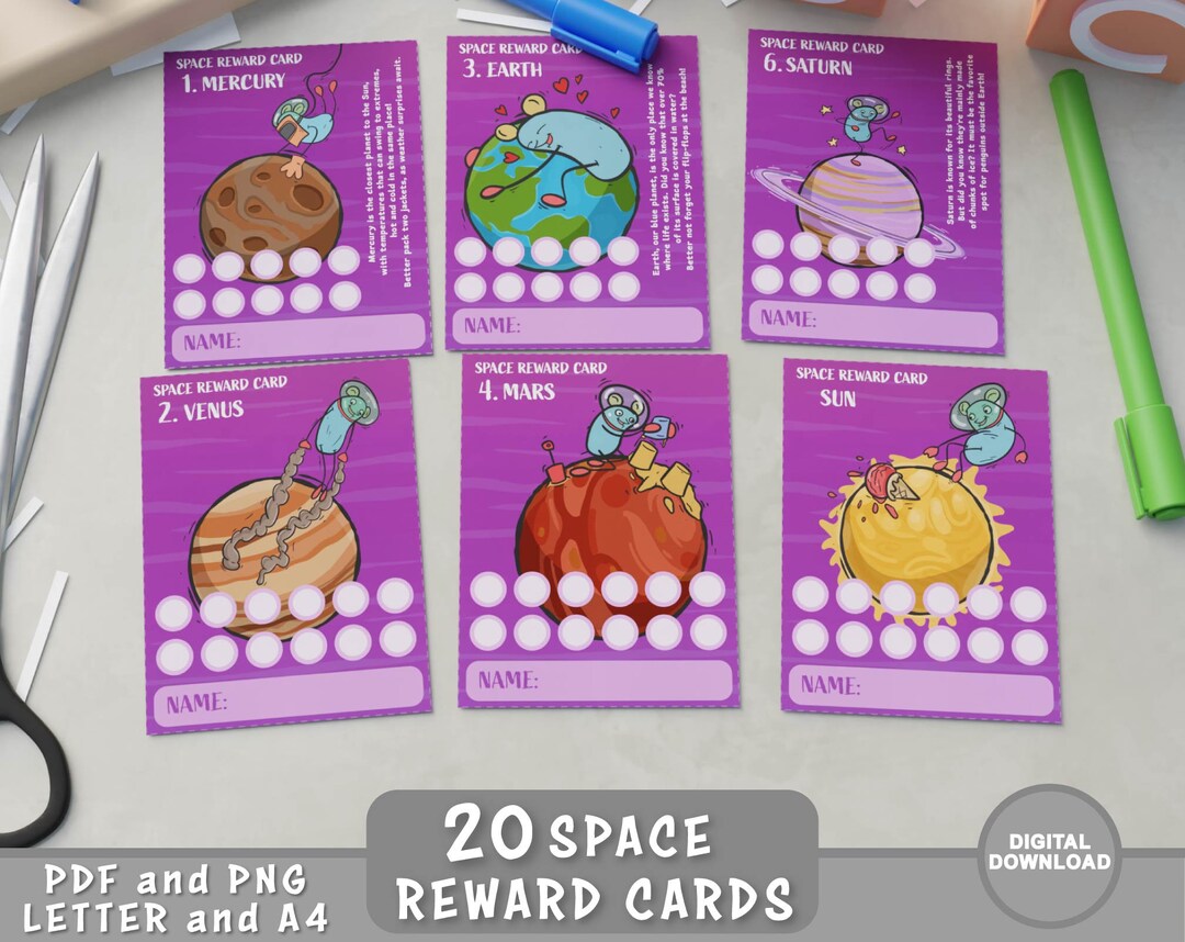 Kids Cosmic Task Tracker Goal and Behavior Reward Cards Ultimate ...
