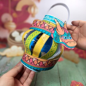 Printable Chinese New Year Paper Lantern Craft Kit, DIY Lantern for ...
