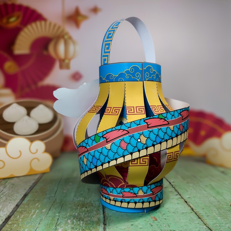 Printable Chinese New Year Paper Lantern Craft Kit, DIY Lantern for ...
