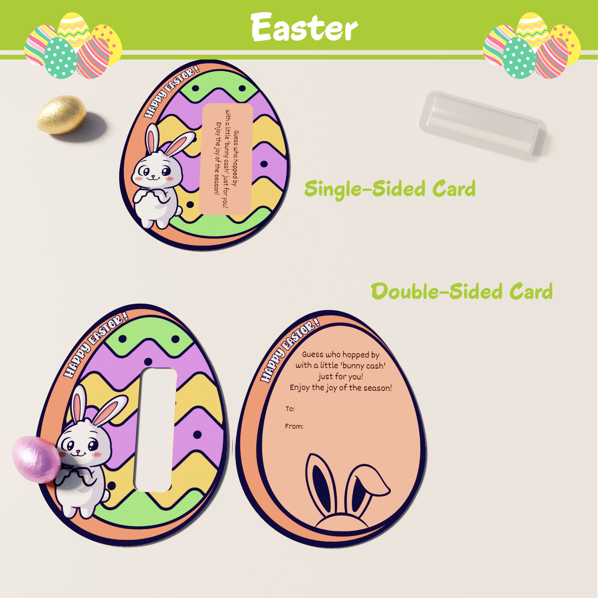 Easter Money Holder Card - Creative Cash Gift! Printable Easter Money ...