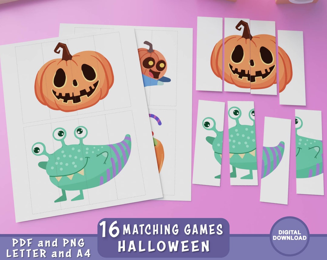 Engage in Halloween Fun: Printable Matching Activity for Toddlers ...
