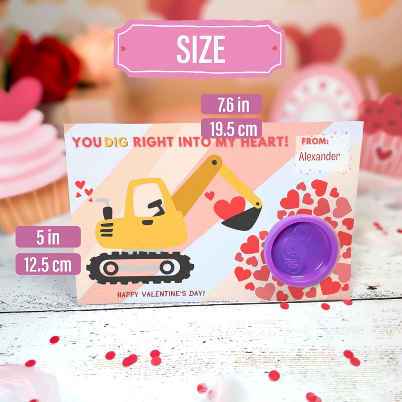 Editable Play-doh Truck Valentine's Holder, Non-candy Classroom Gift ...