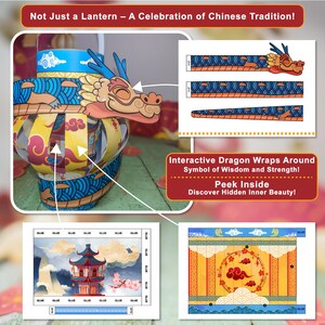 Printable Chinese New Year Paper Lantern Craft Kit, DIY Lantern for ...