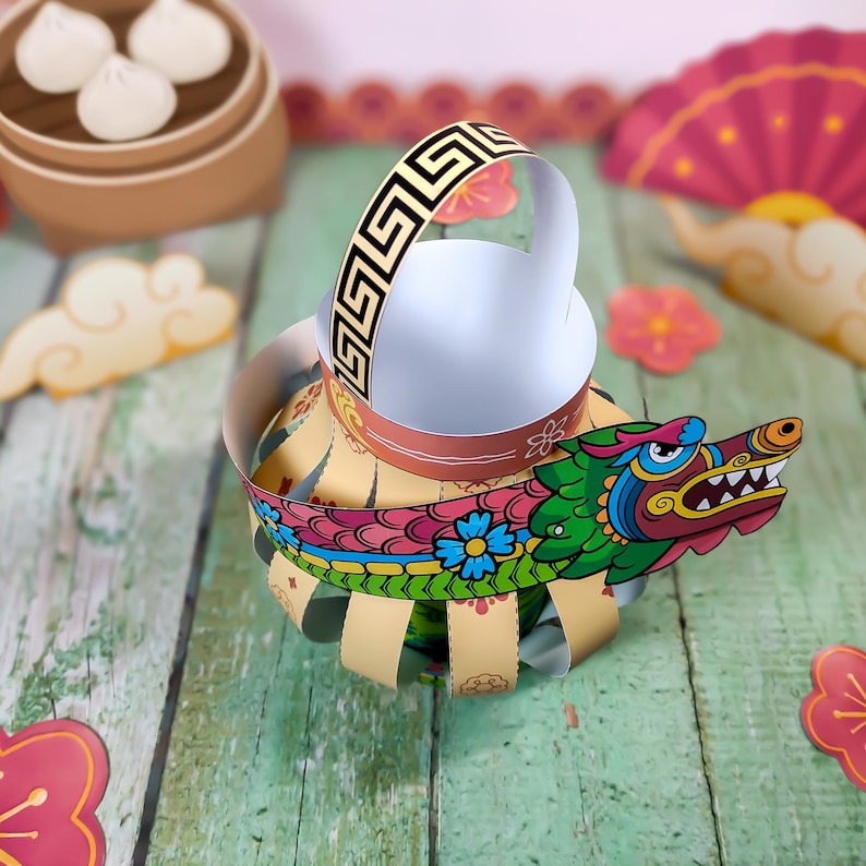 Printable Chinese New Year Paper Lantern Craft Kit, DIY Lantern for ...