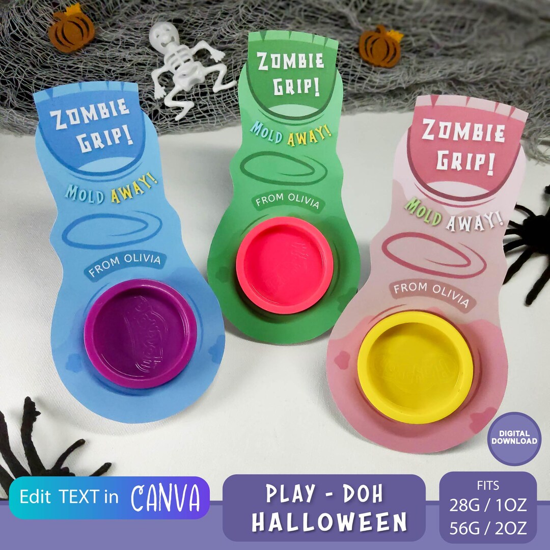 Halloween Play-doh Holder, Halloween Party Gift, Halloween Finger, Non ...