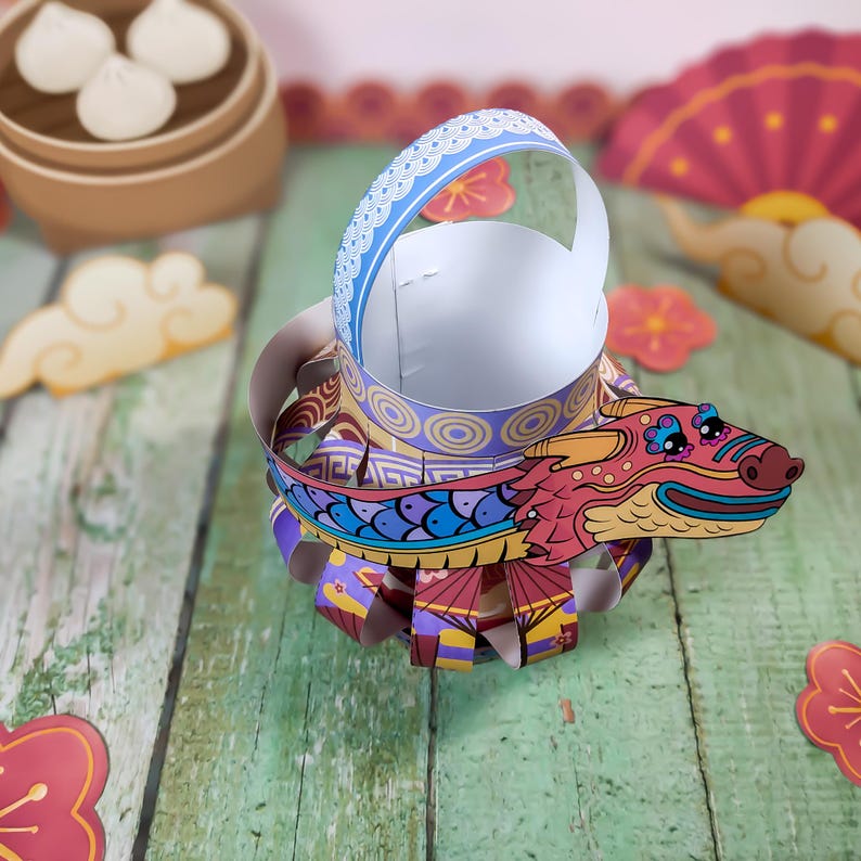 Printable Chinese New Year Paper Lantern Craft Kit, DIY Lantern for ...
