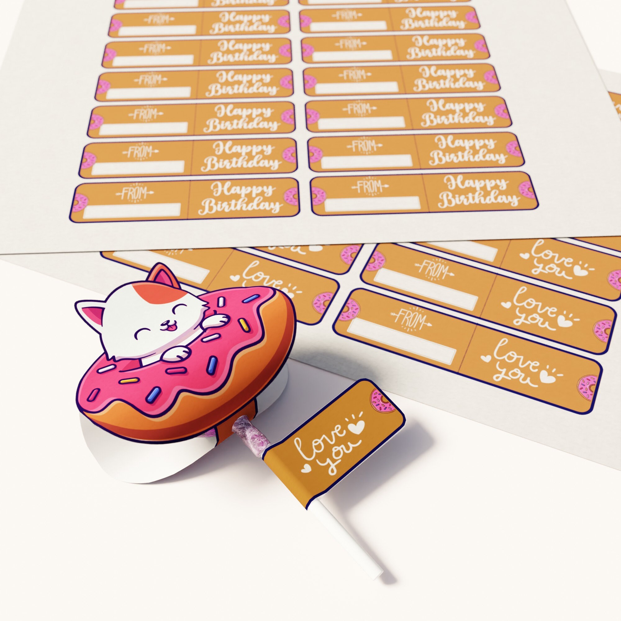 Lollipop Valentine Tags for Kids' Classroom, Delightful DIY Printable ...