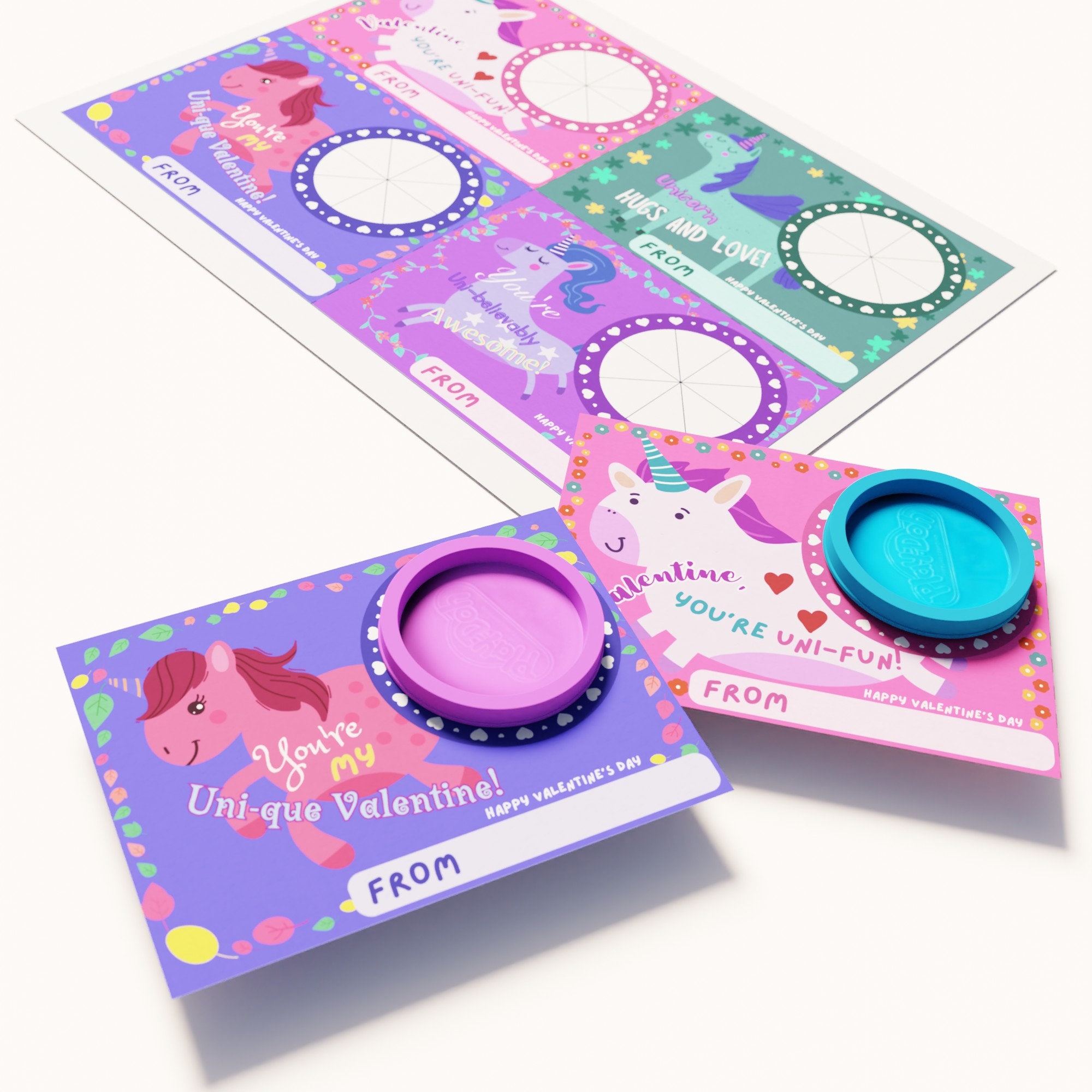 Fun Dough Valentines: Play-doh Gift Cards for Girls, Exciting Play-doh ...