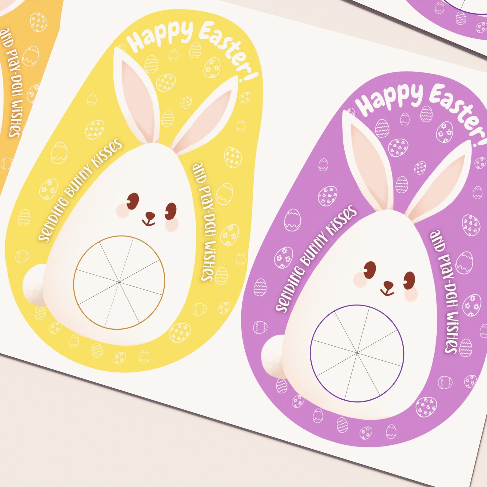 Play-doh and Cute Easter Themed Cards Unique Easter Fun for Creative ...