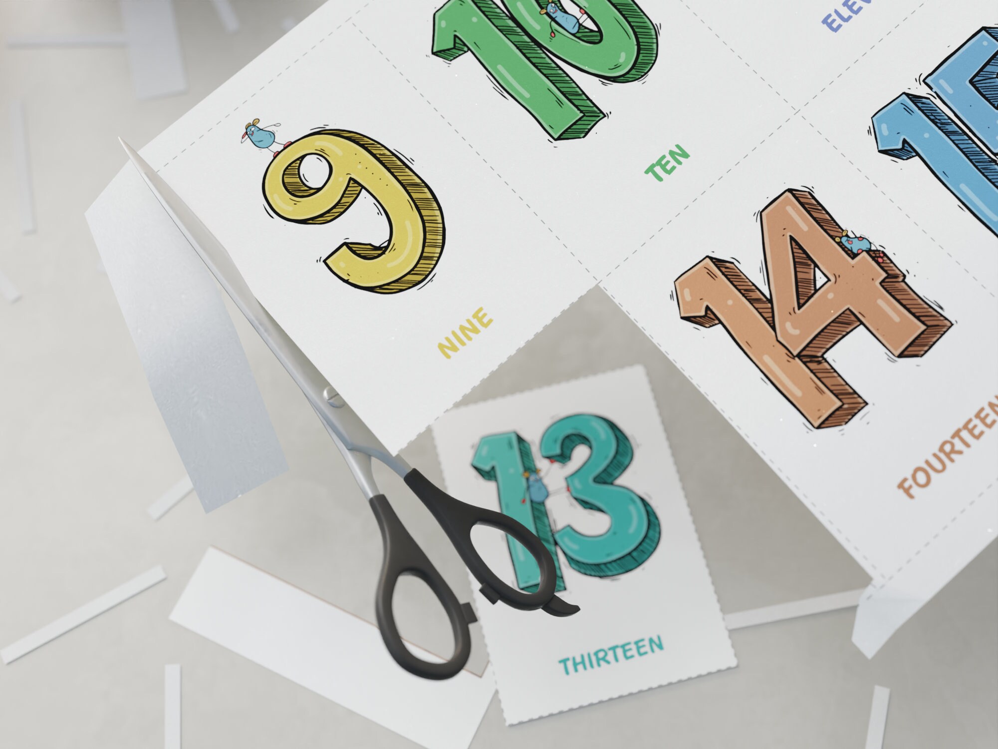 Printable Preschool Flashcards Numbers 1-30 Vibrant Colors Numerals - Etsy