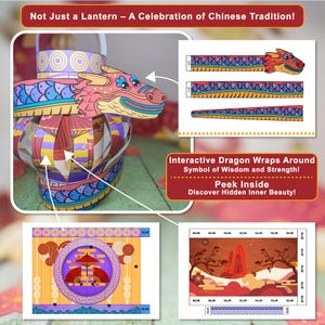 Printable Chinese New Year Paper Lantern Craft Kit, DIY Lantern for ...