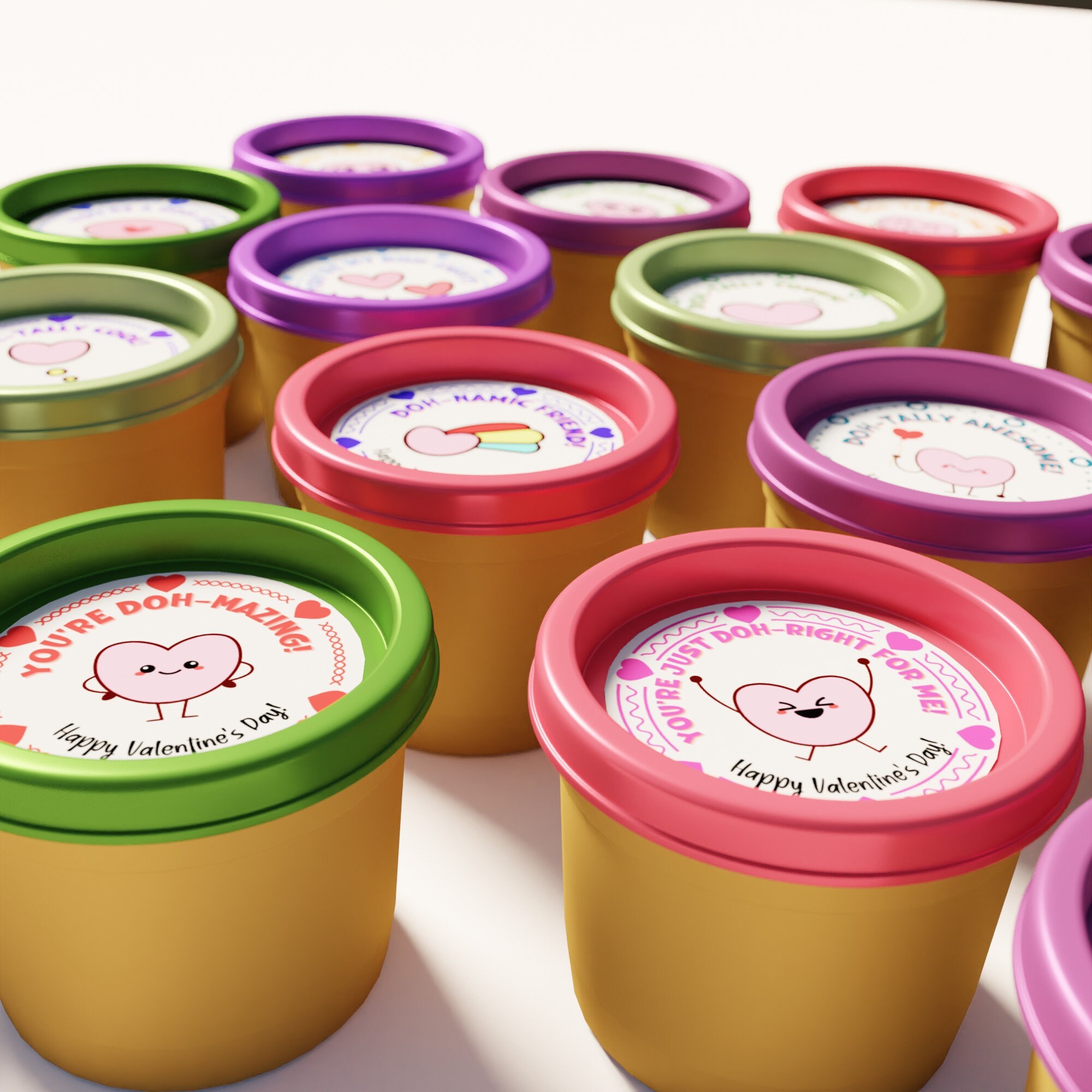 Play-doh Valentine's Day Tags, Craft Heartfelt Moments With Play-doh ...