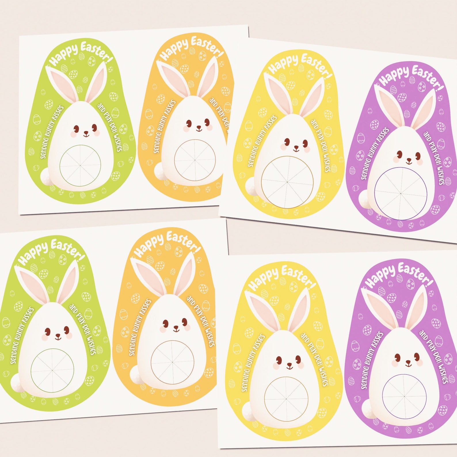 Play-doh and Cute Easter Themed Cards Unique Easter Fun for Creative ...