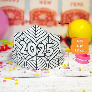 Coloring DIY Kids New Year's Eve Party Hat Printable Craft for ...