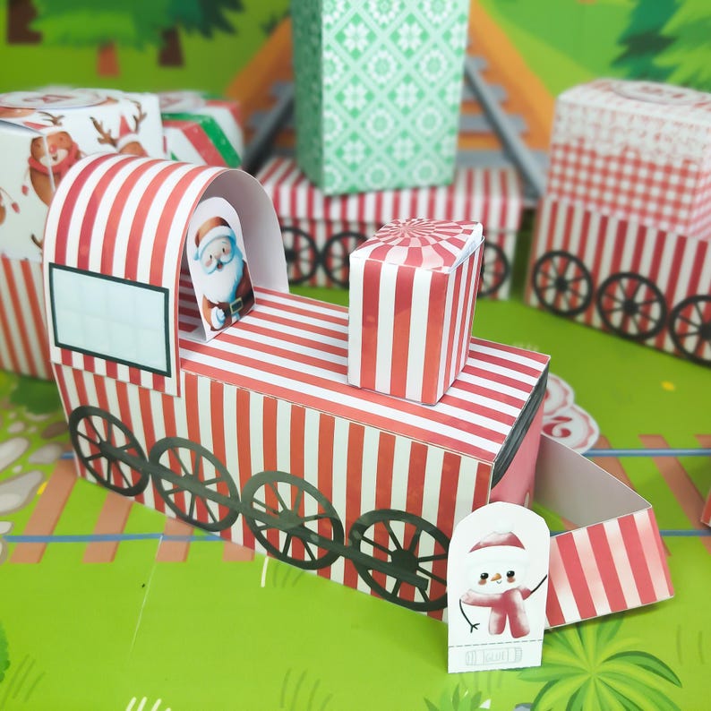 Printable Set Train DIY Locomotive and Wagons Train Printable ...