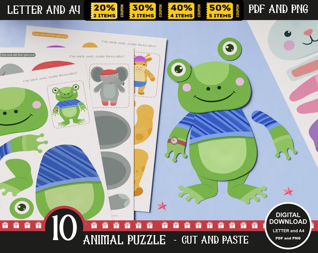 Engage Young Minds With 10 Animal Cut and Paste Activities Creative ...
