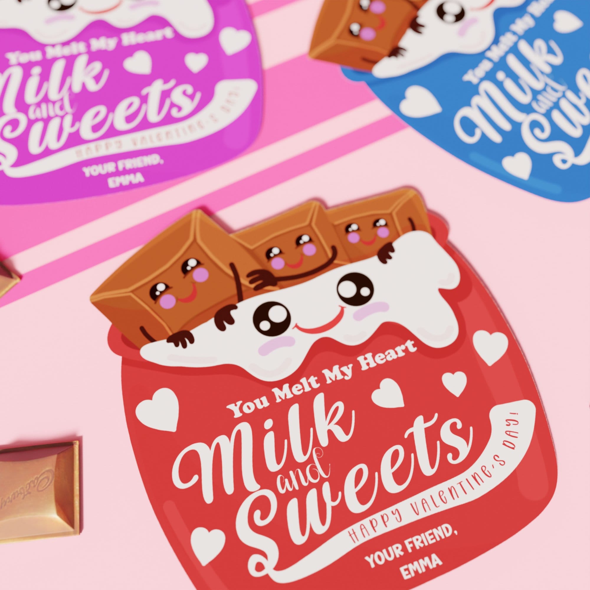 Customizable Choco-charms: Cadbury-inspired Valentine Printables for ...