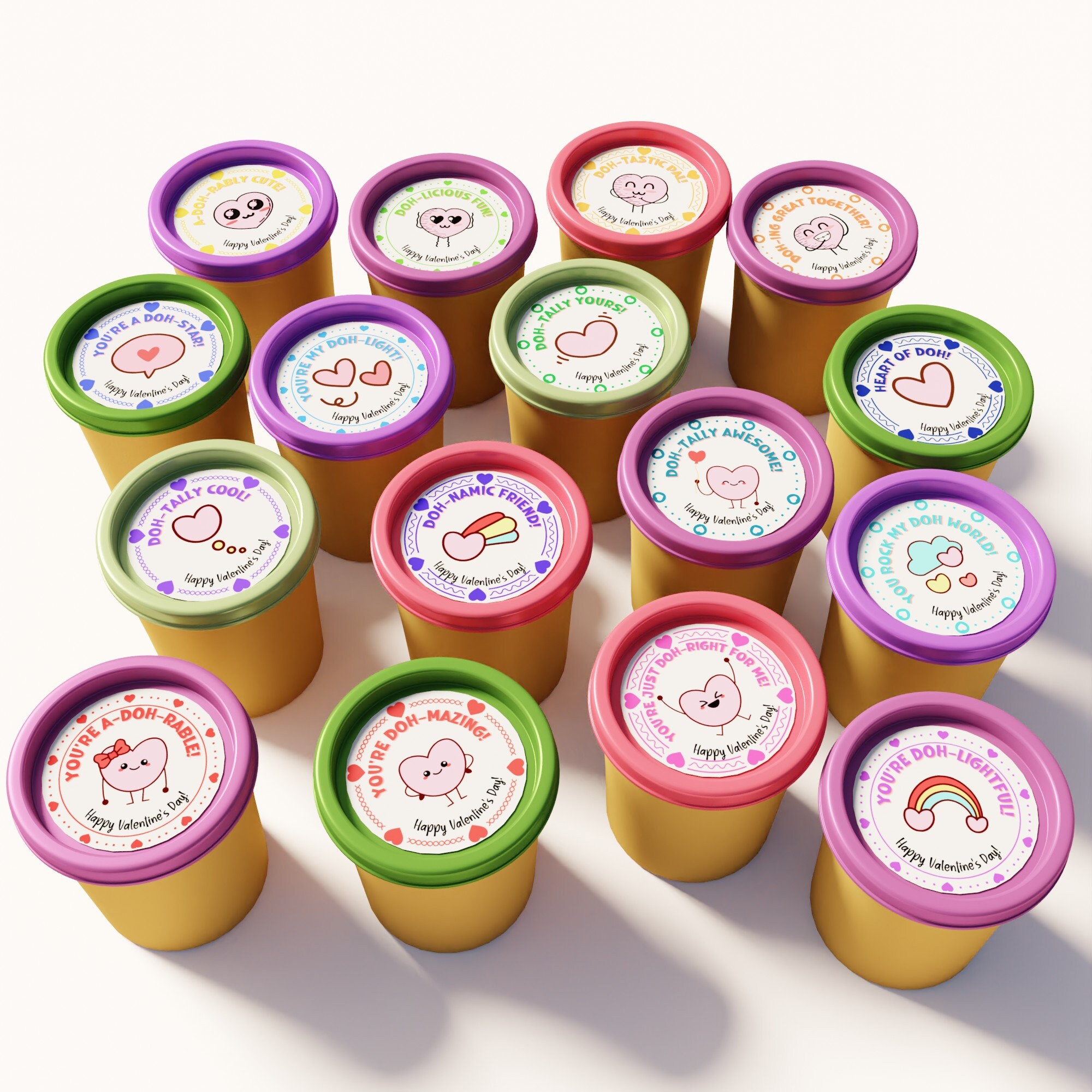 Play-doh Valentine's Day Tags, Craft Heartfelt Moments With Play-doh ...