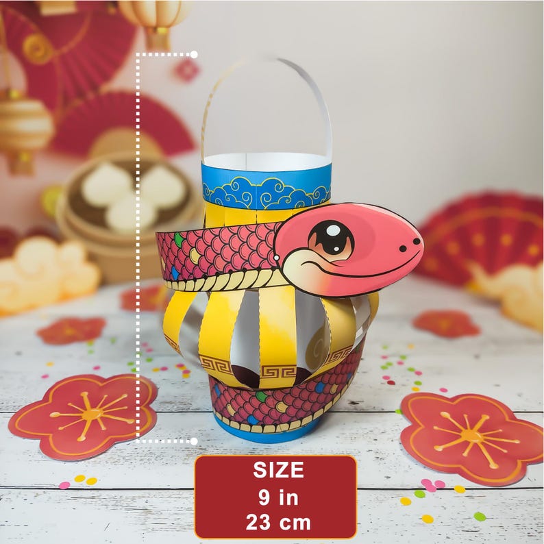 Printable Chinese New Year Paper Lantern Craft Kit, DIY Lantern for ...