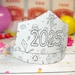 Coloring DIY Kids New Year's Eve Party Hat Printable Craft for ...