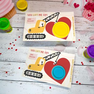 Editable Play-doh Truck Valentine's Holder, Non-candy Classroom Gift ...