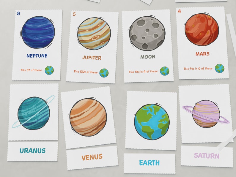 Solar System Flashcards, Printable Montessori Materials, Homeschool ...