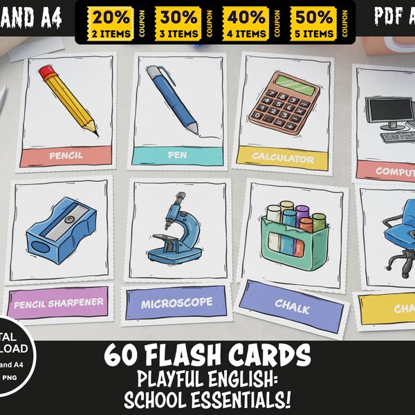 Vocabulary Cards Etsy